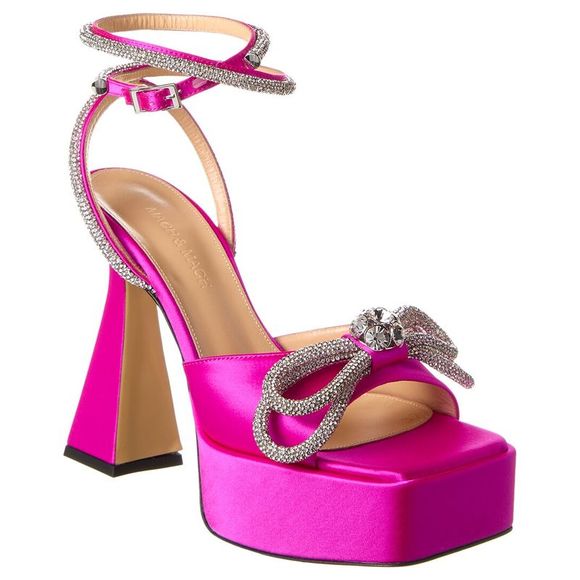 MACH & MACH | Shoes | Mach Mach Double Bow Satin Platform Sandal | Poshmark